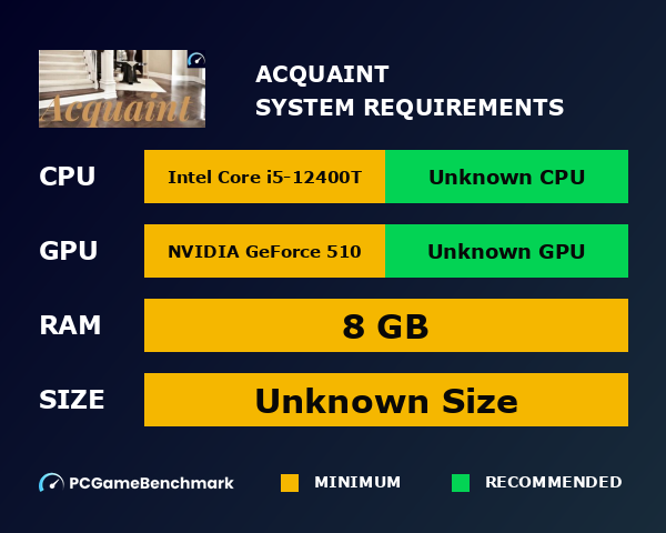 Acquaint system requirements - PCGameBenchmark