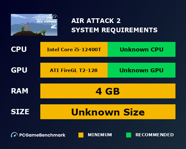 Air Attack 2 system requirements - PCGameBenchmark