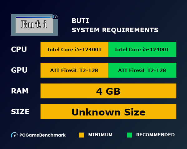 Buti system requirements - PCGameBenchmark