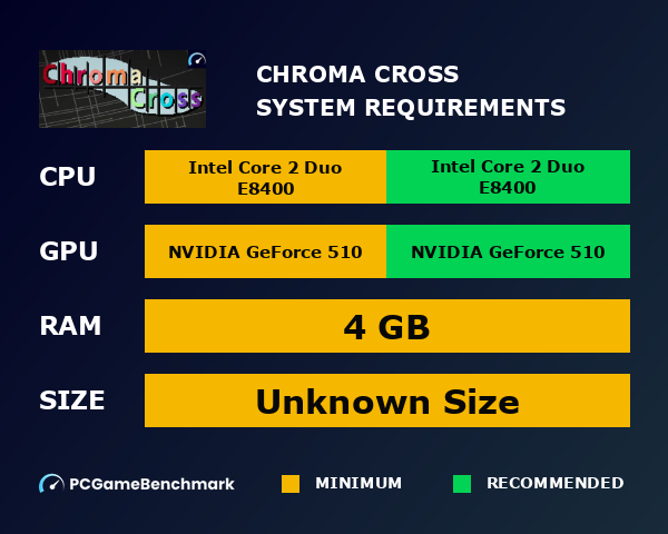 Chroma Cross system requirements - PCGameBenchmark
