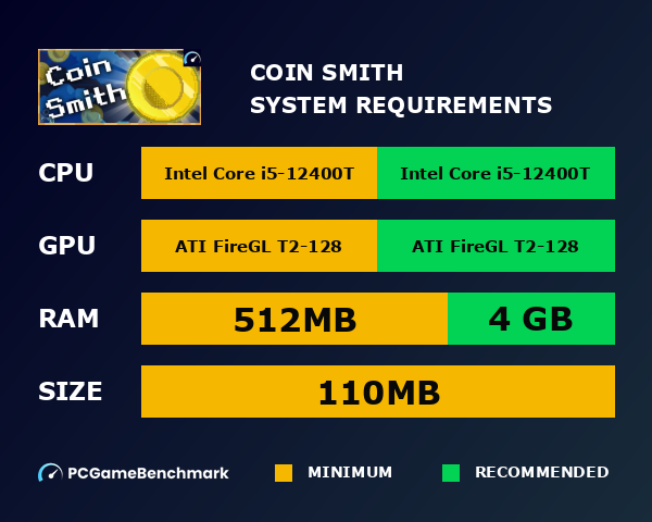 Coin Smith system requirements - PCGameBenchmark