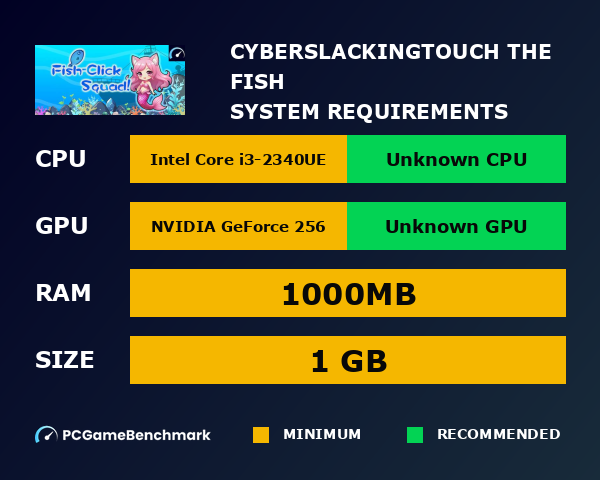 Cyberslacking:Touch the fish system requirements - PCGameBenchmark