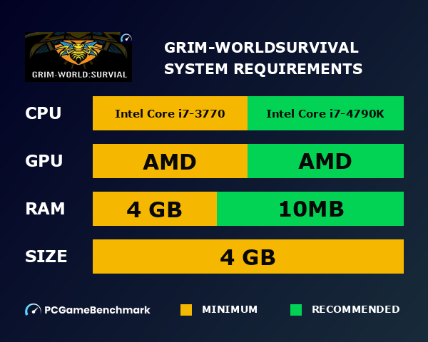 Grim-World:Survival system requirements - PCGameBenchmark