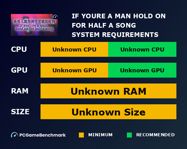 If you’re a man, hold on for half a song - PCGameBenchmark