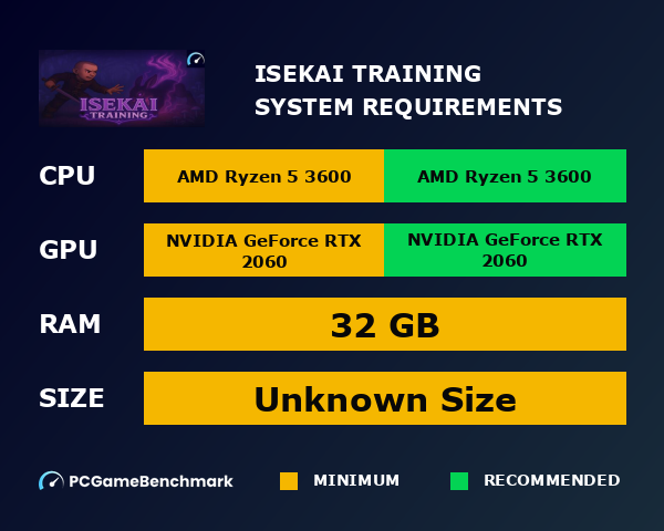 Isekai Training system requirements - PCGameBenchmark