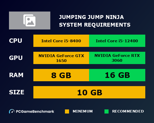 JUMPING JUMP NINJA system requirements - PCGameBenchmark