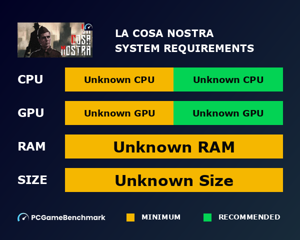 La Cosa Nostra - PCGameBenchmark