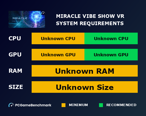 Miracle Vibe Show VR - PCGameBenchmark