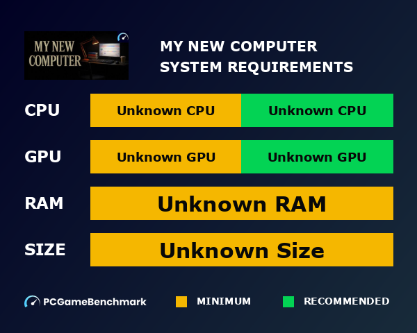 My New Computer - PCGameBenchmark
