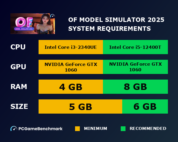 OF Model Simulator 2025 system requirements - PCGameBenchmark