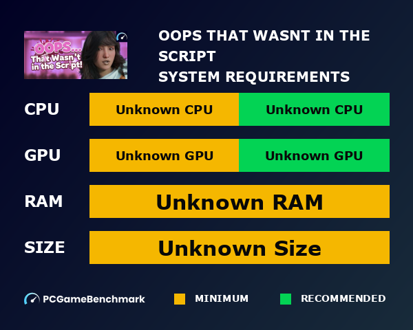 Oops… That Wasn’t in the Script - PCGameBenchmark