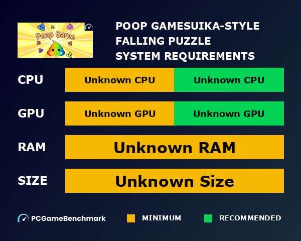 Poop Game【Suika-Style Falling Puzzle】 - PCGameBenchmark