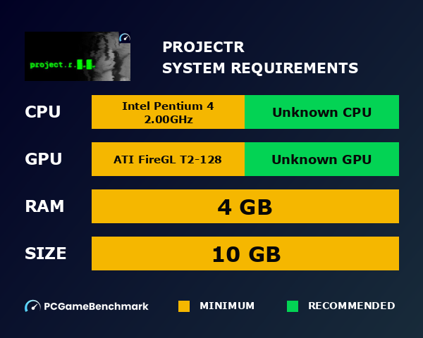 project.r. . . system requirements - PCGameBenchmark