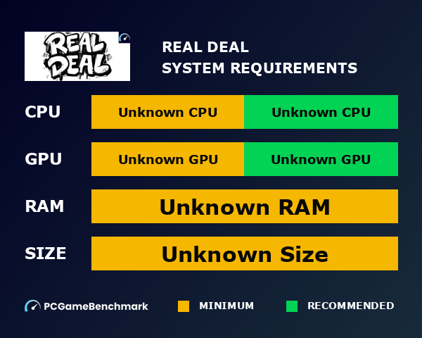REAL DEAL - PCGameBenchmark
