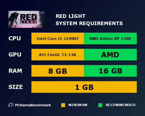 Red Light system requirements - PCGameBenchmark