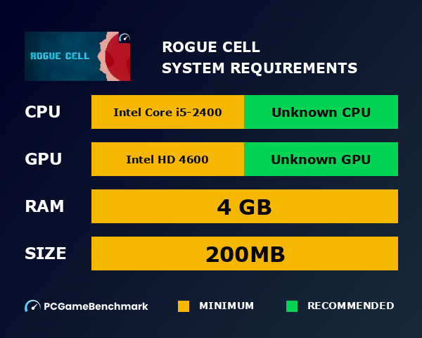 Rogue Cell system requirements - PCGameBenchmark