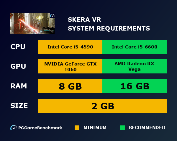 Skera VR system requirements - PCGameBenchmark