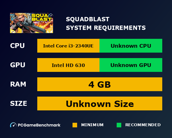 SquadBlast system requirements - PCGameBenchmark