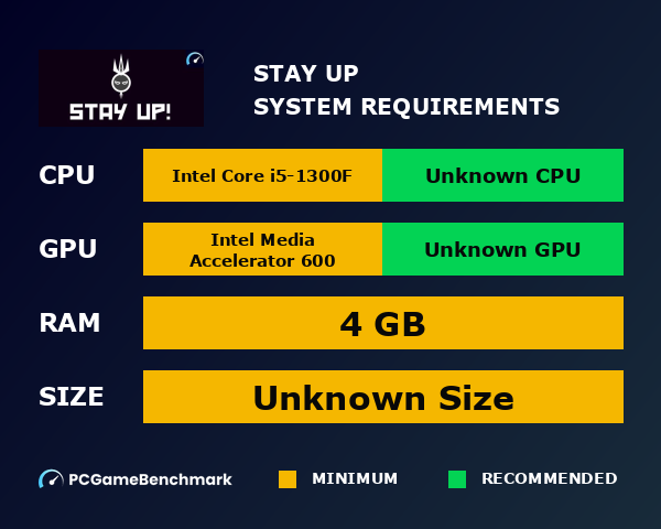Stay Up! system requirements - PCGameBenchmark