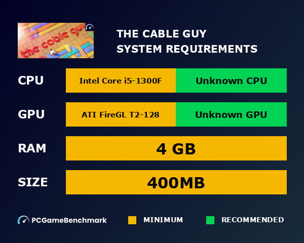 The Cable Guy system requirements - PCGameBenchmark