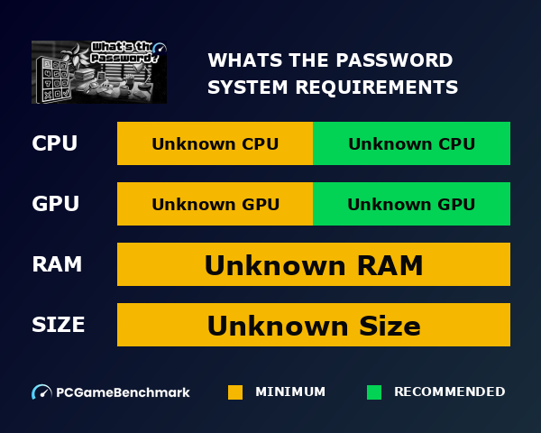 What's the Password? - PCGameBenchmark